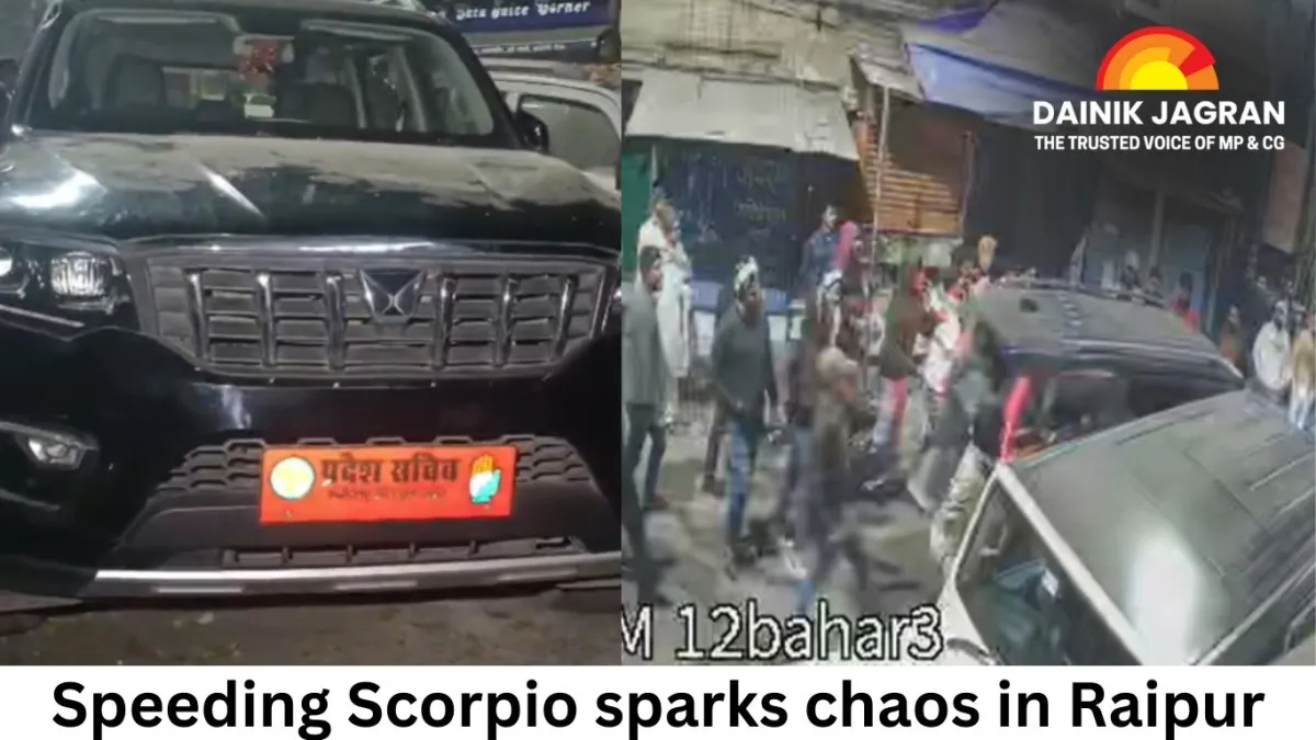Speeding Scorpio sparks chaos in Raipur; alleged Youth Congress ...