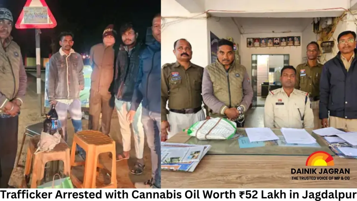 Trafficker Arrested with Cannabis Oil Worth ₹52 Lakh in Jagdalpur ...