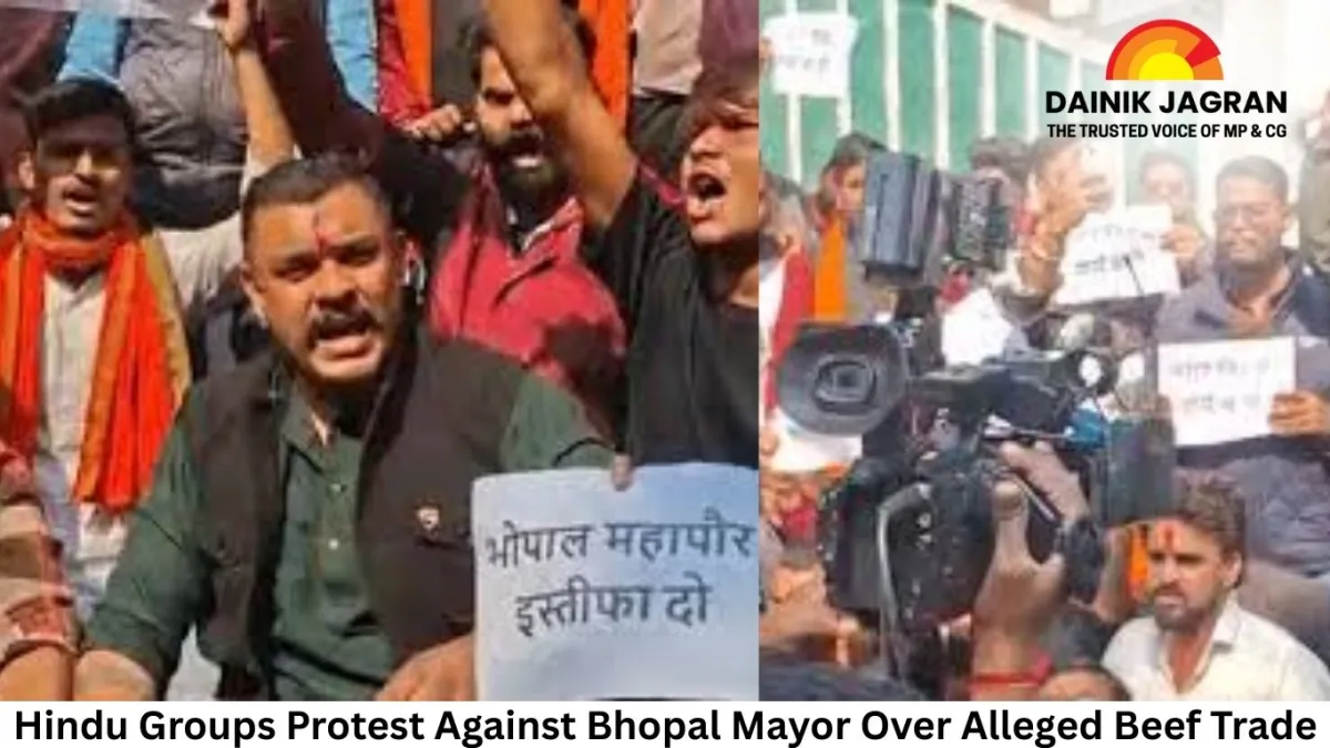 Hindu Groups Protest Against Bhopal Mayor Over Alleged Beef Trade ...
