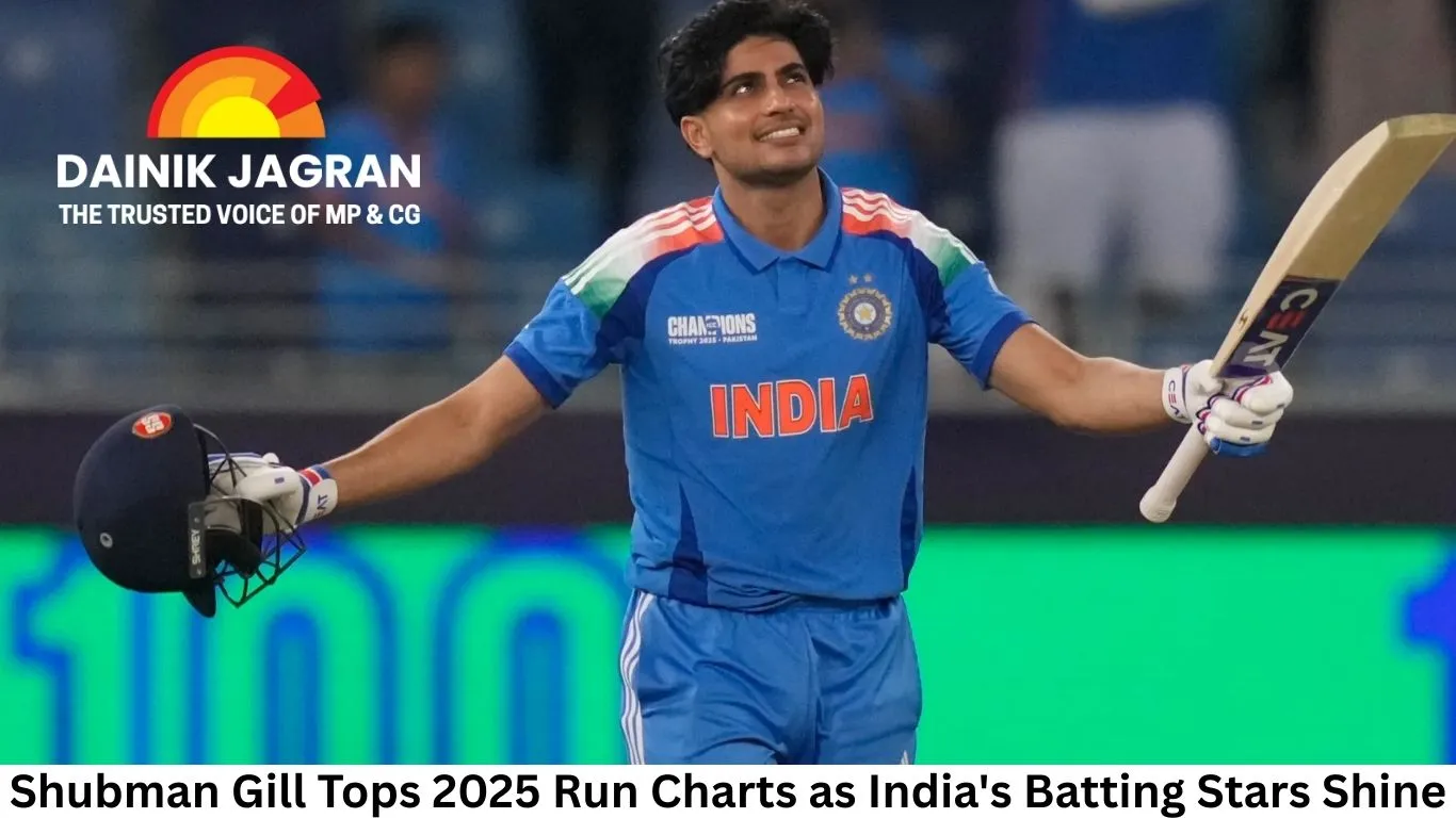 Shubman Gill Tops 2025 Run Charts as India's Batting Stars Shine ...