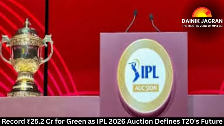Record ₹25.2 Cr for Green as IPL 2026 Auction Defines T20's Future ...