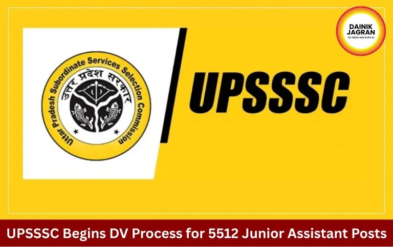 UPSSSC Junior Assistant, Clerk & AG-III Recruitment 2023: DV Document ...