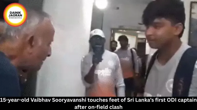 Vaibhav Sooryavanshi touches feet of Sri Lanka legend Anura Tennekoon ...