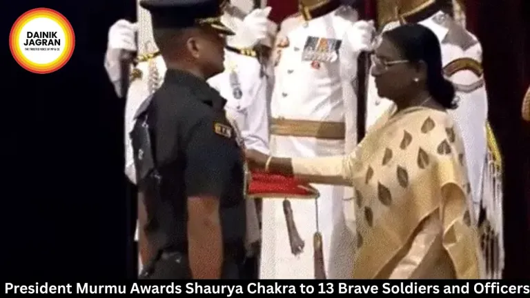 President Murmu Awards Shaurya Chakra to 13 Soldiers and Officers ...