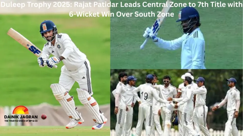 Central Zone clinch Duleep Trophy 2025 Title with 6-Wicket Win Over South Zone - Dainik Jagran ...
