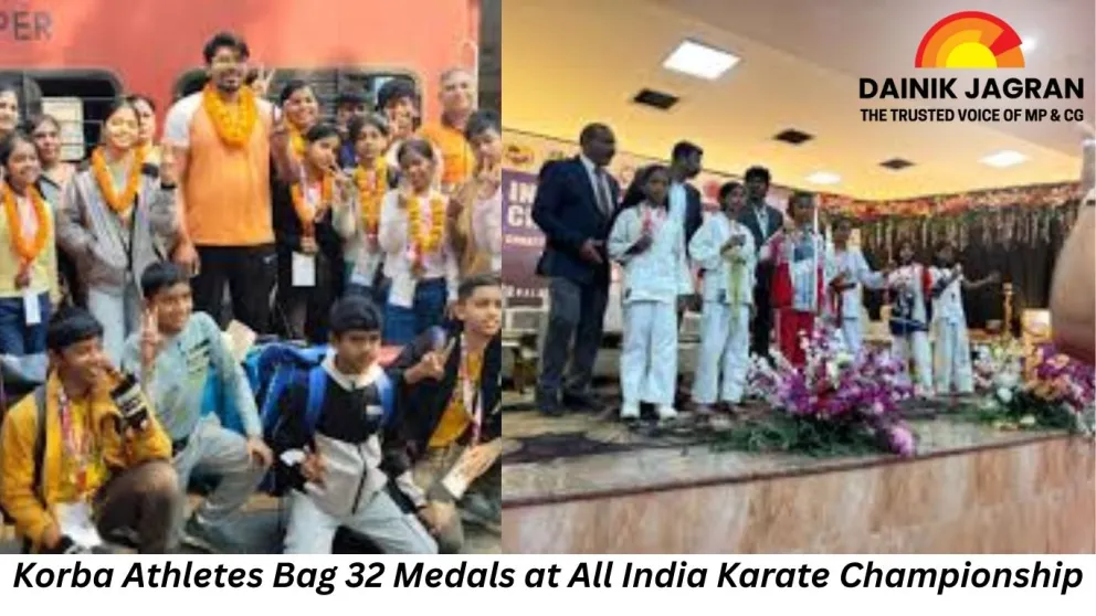 Korba Athletes Win 32 Medals at All India Karate Championship - Dainik ...