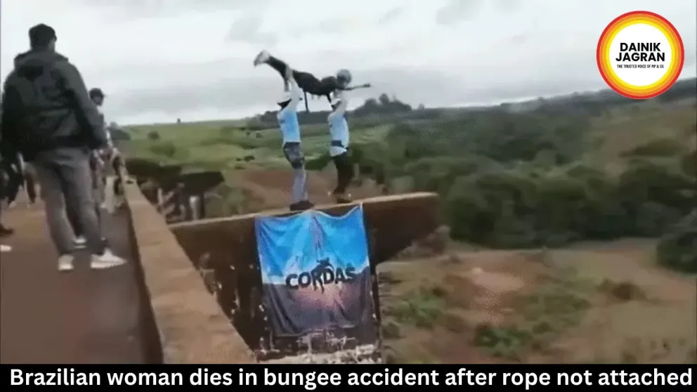 Bungee jumping death in Brazil after rope not attached - Dainik Jagran ...